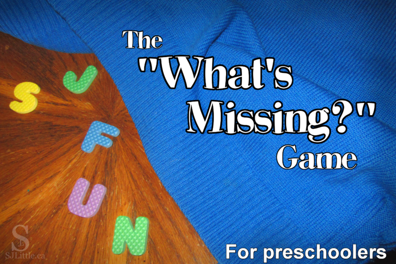 The What s Missing Game For Preschoolers